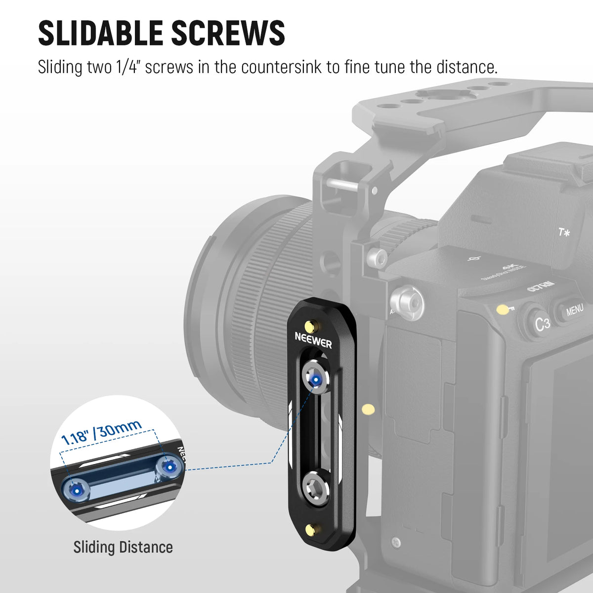 Mini rail UA022 Neewer à dégagement rapide Mini Anti-arrêt avec vis 1 ...